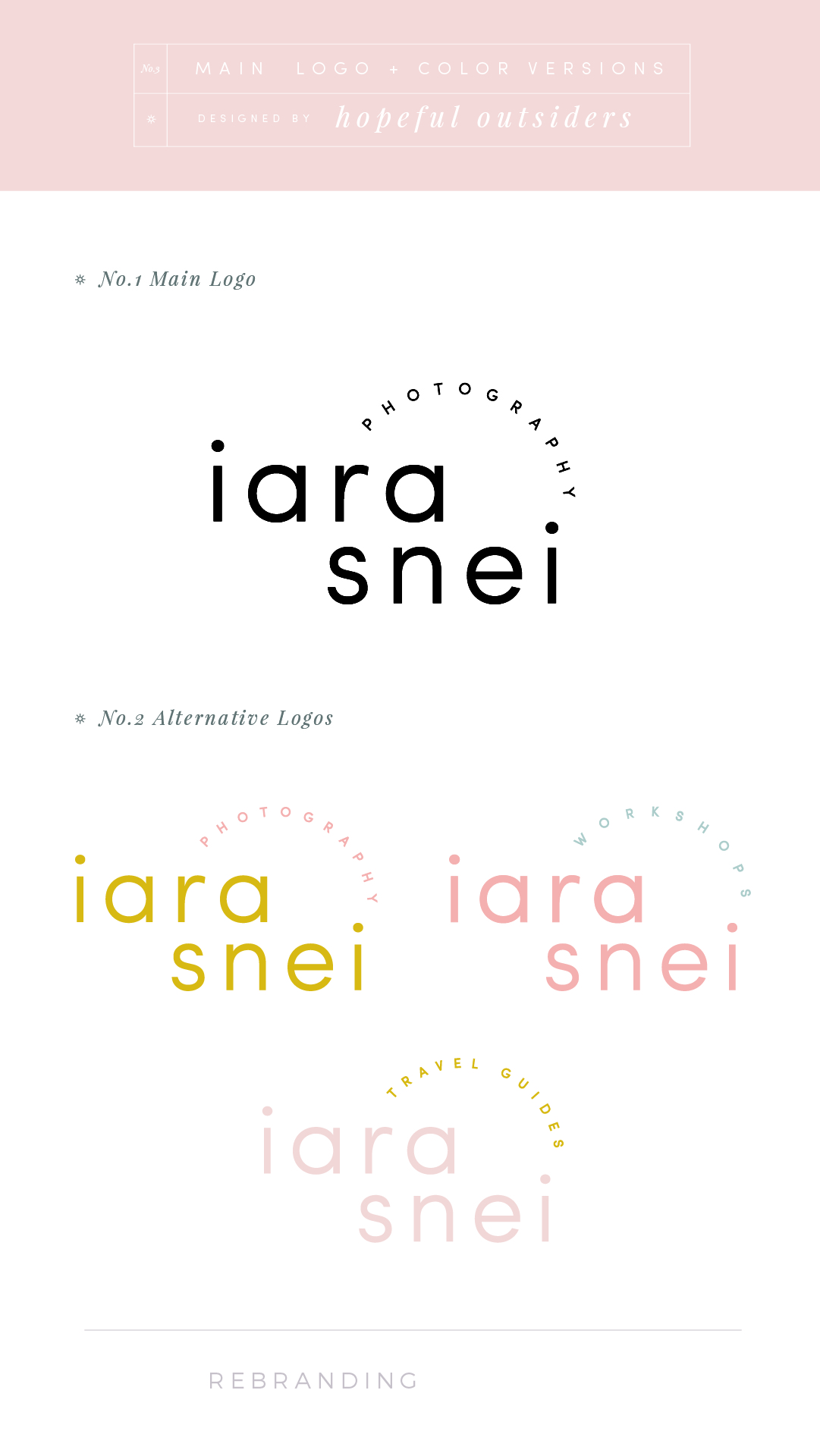 Rebranding process for Iara Snei - hopefuloutsiders.com